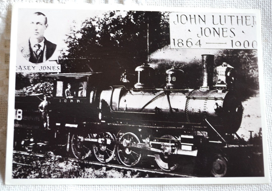 Vintage TENNESSEE Postcard Casey Jones Railroad Engineer Souvenir ...