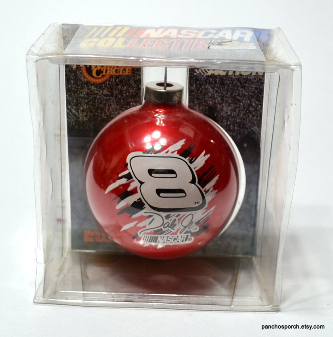 Vintage Dale Earnhardt Jr No 8 Glass Christmas Tree Ball Winner Circle ...