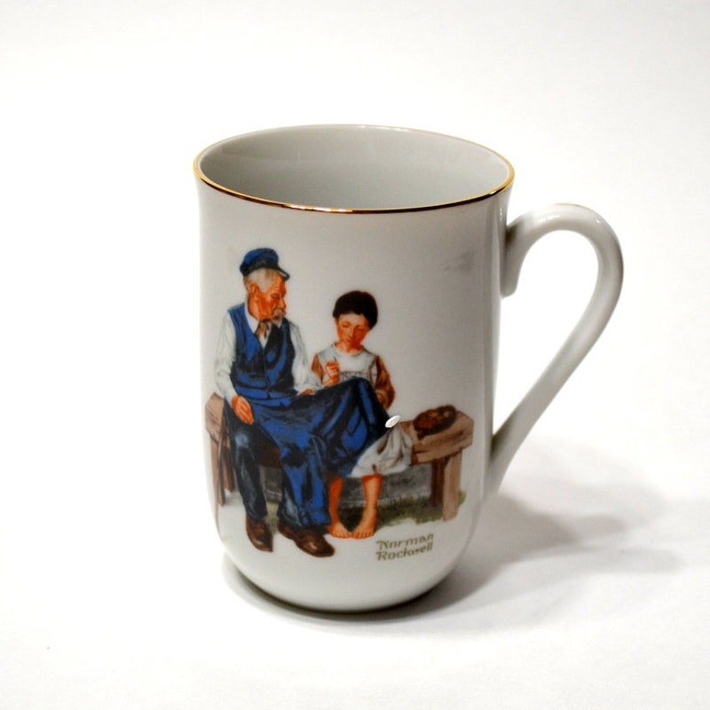 Norman Rockwell Cup - Etsy