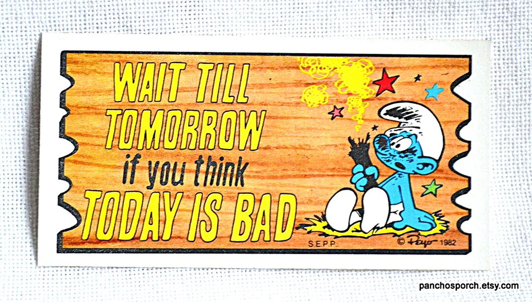 Vintage Smurf Supercards Trading Card: Topps Peyo 1982 - Etsy