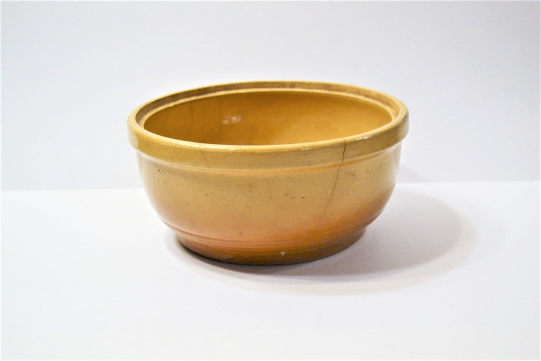 Vintage Watt Ware Even Bake Bowl Brown Beige Chippy Primitive Rustic ...