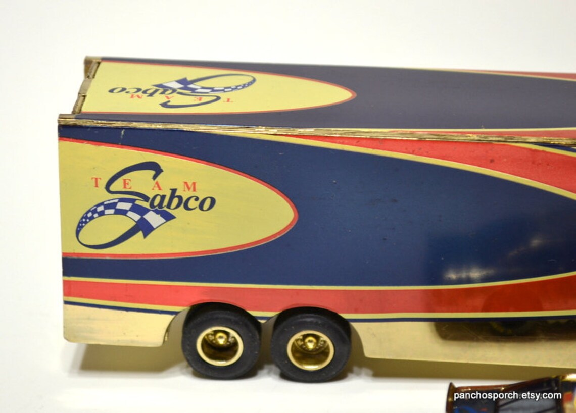 Vintage Sabco Racing Gold Transporter & Car: Sterling Martin 40 NASCAR ...