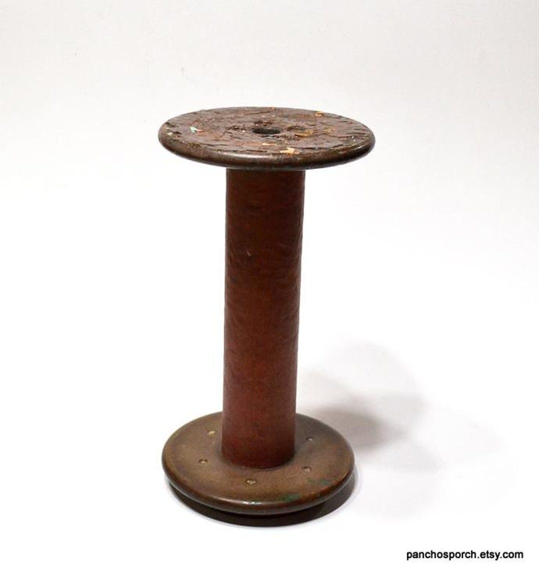 Vintage Industrial Wooden Spool Textile Mill Factory Large Size Rustic ...