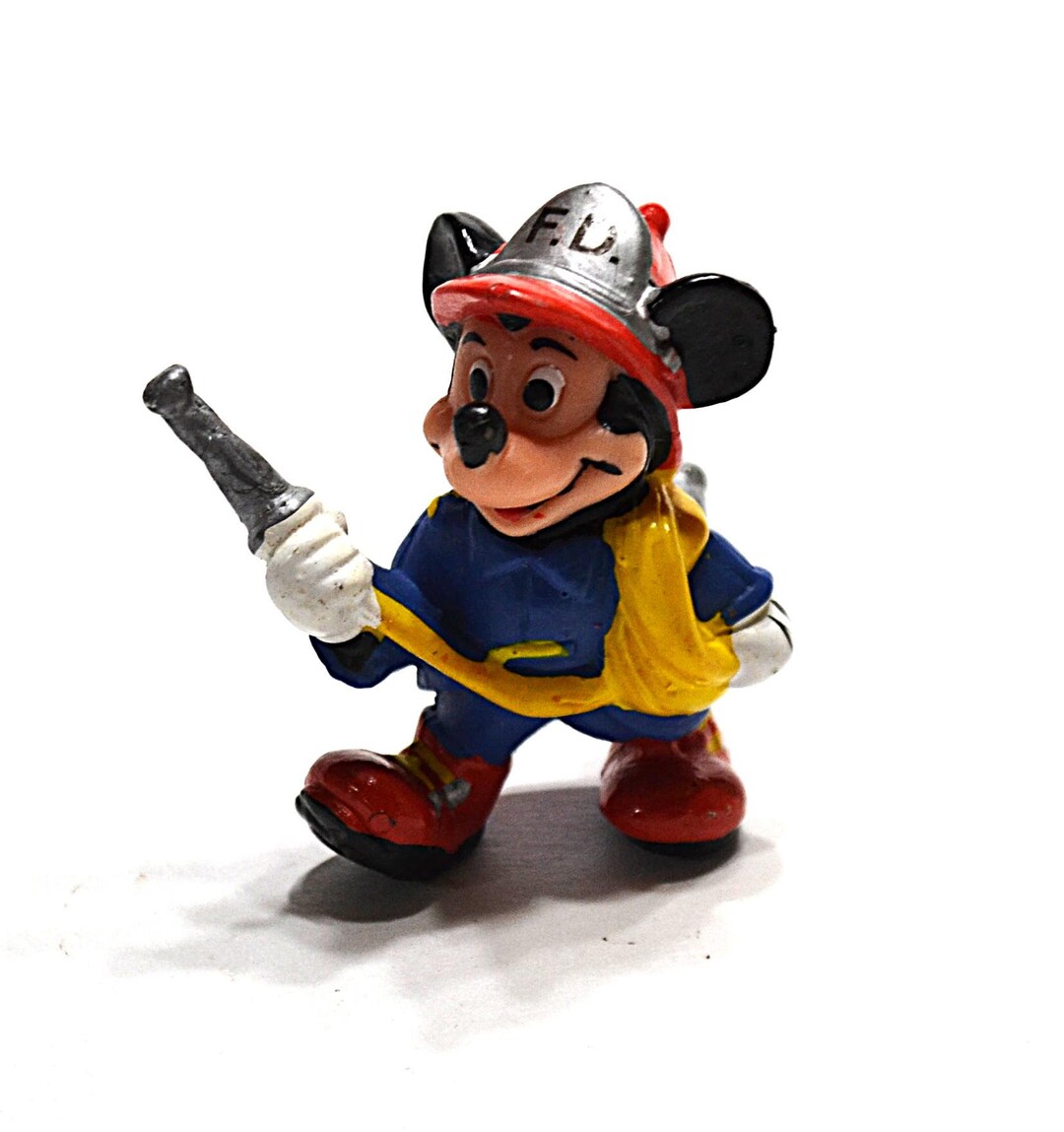 Vintage Mickey Mouse Fireman Figure Walt Disney Applause 1986 PVC ...