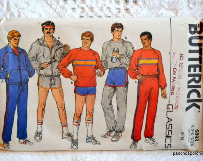 Butterick Sewing Pattern 6893 Mens Jacket Top Shorts Pants Size Small ...