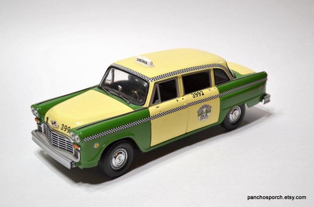 Vintage 1981 Checker Cab Diecast Car Model 1:18 Scale MISSING PARTS ...