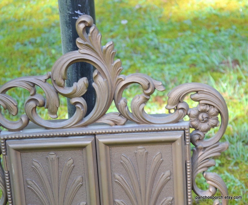 Vintage Sarah Coventry Hanging Jewelry Box Wall Cabinet Syroco | Etsy