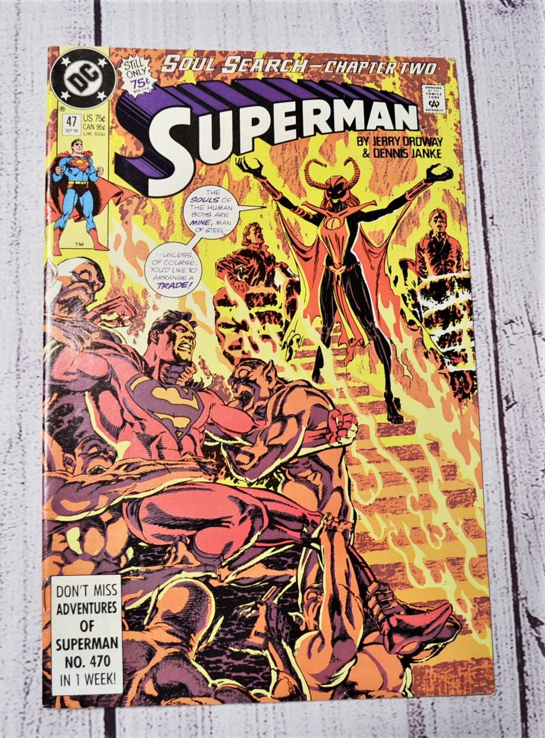 Vintage Superman Comic Book 1990 No 47 Soul Search DC Comics ...