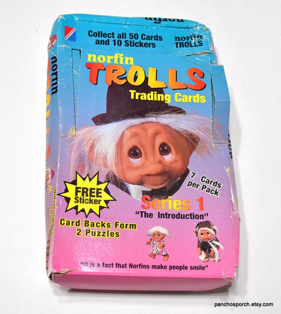 Vintage Trolls Trading Card Lot of 25 Unopened Packages 1992 Norfin ...