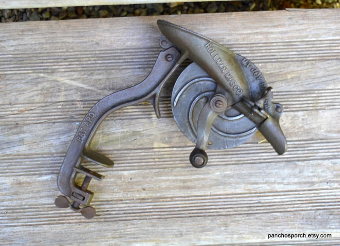 Vintage ROLLMAN Cherry Seeder No 3 Hand Crank Cast Metal Kitchen Gadget ...
