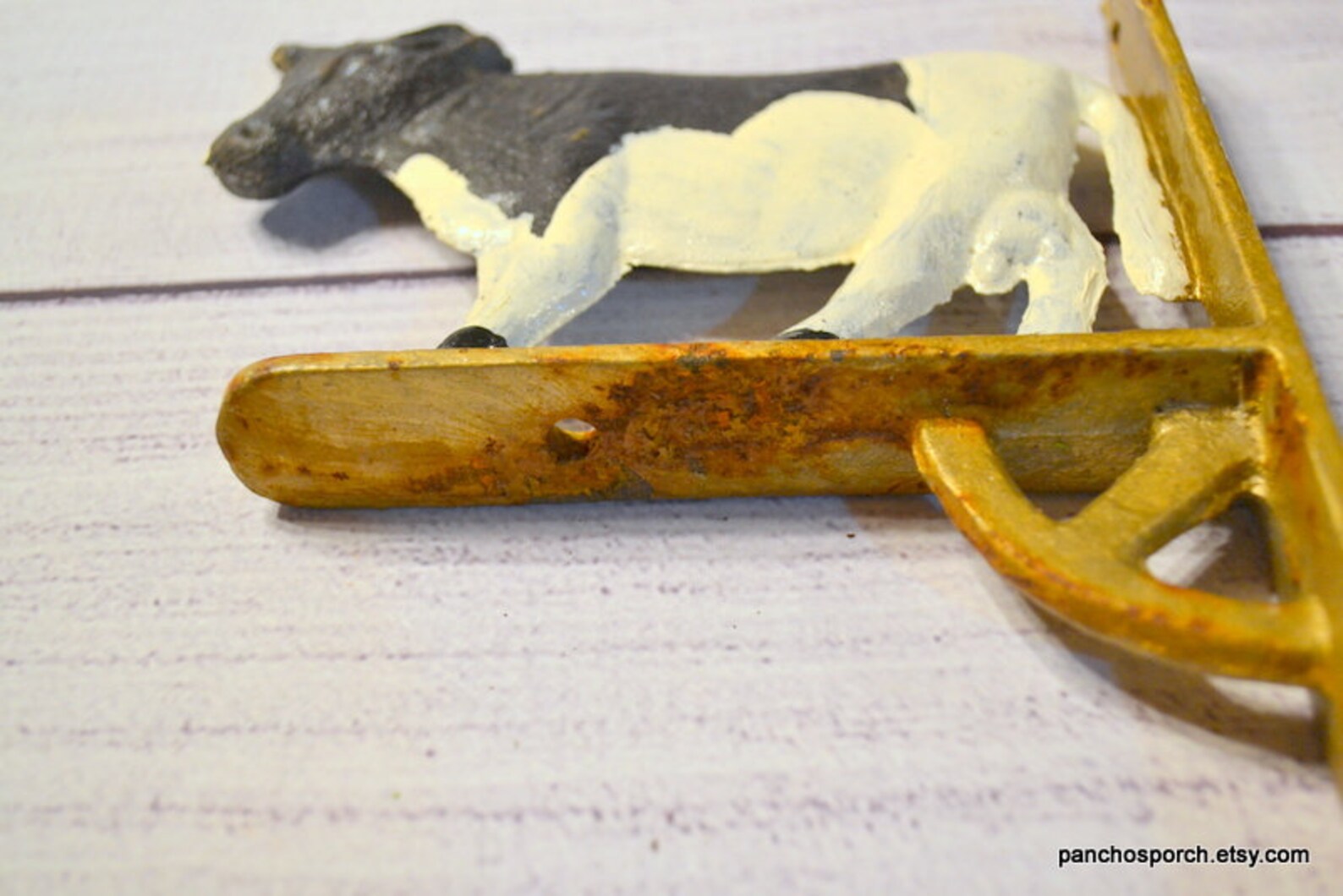 Vintage Cast Iron Cow Bracket Bell Hanger Holder Rustic - Etsy