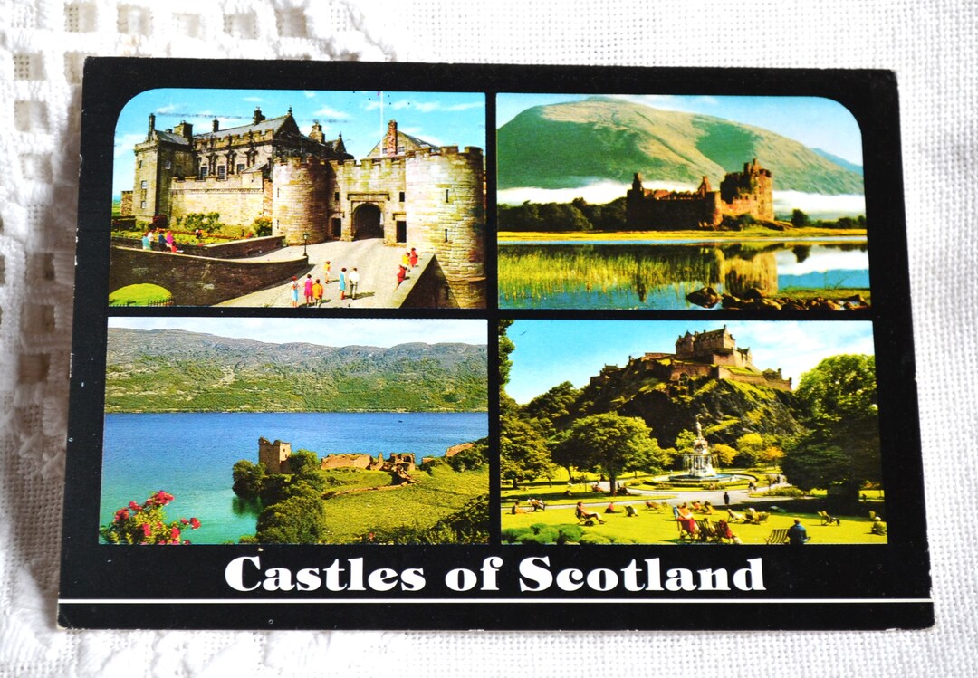 Vintage SCOTLAND Post Card Castles Landmarks UK Landscape Postcard ...