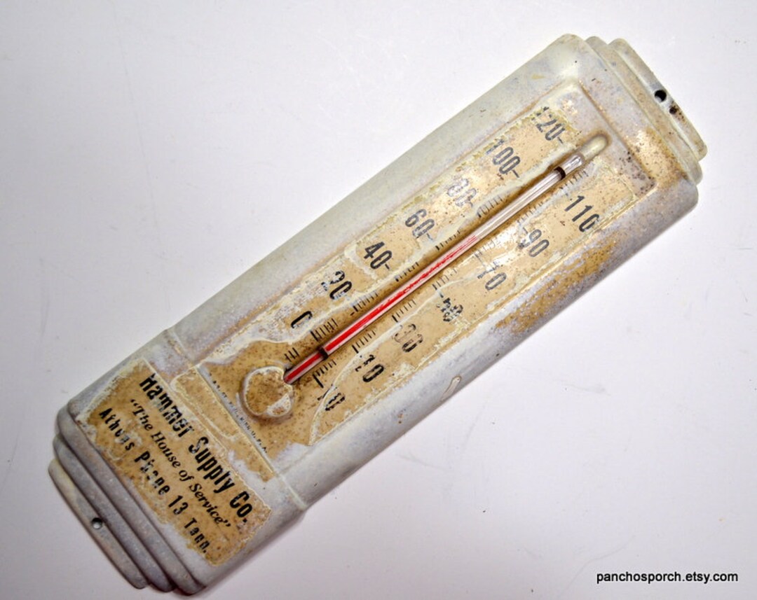 Vintage Advertising Thermometer Hammer Supply Co Art Deco 1920s 1930s ...