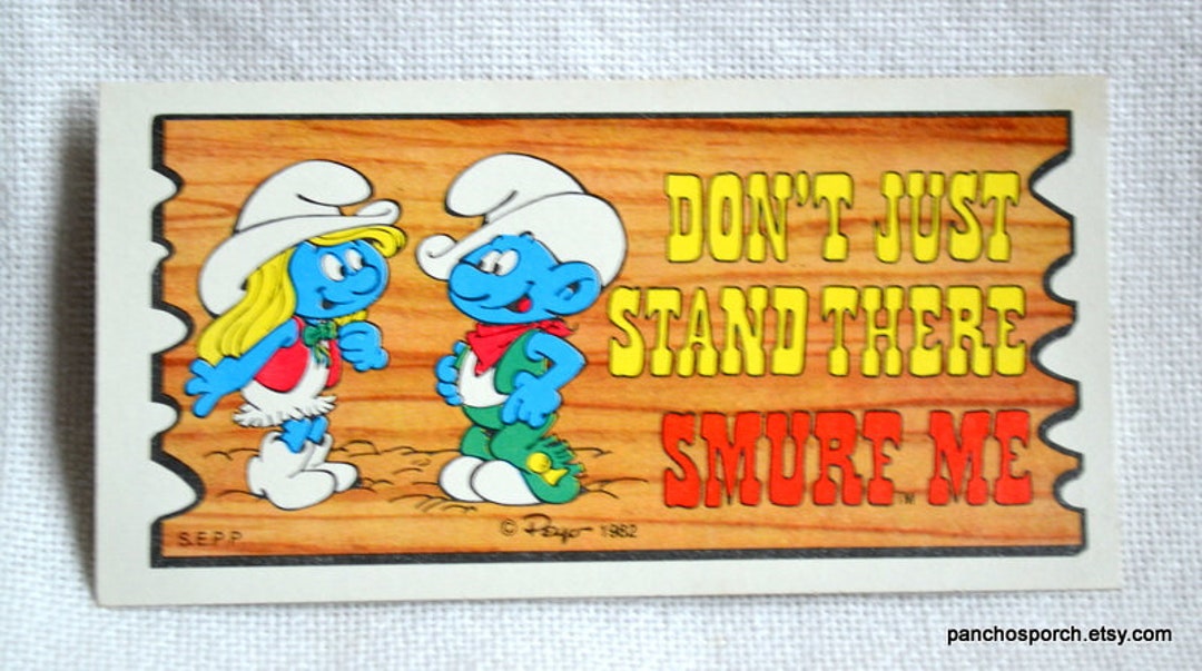 Vintage Smurf Supercards Trading Card Topps Peyo No 56 Smurf - Etsy