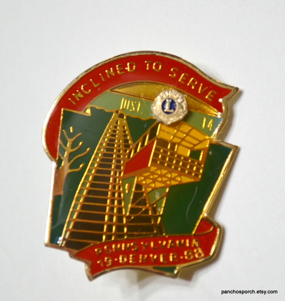 Vintage LIONS CLUB Pin 1988 Pennsylvania Denver District 14N - Etsy