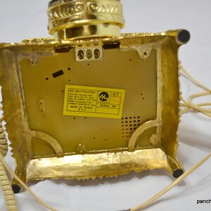 Vintage Vintage Ornate Rotary Telephone Gold Tone Hollywood Regency ...