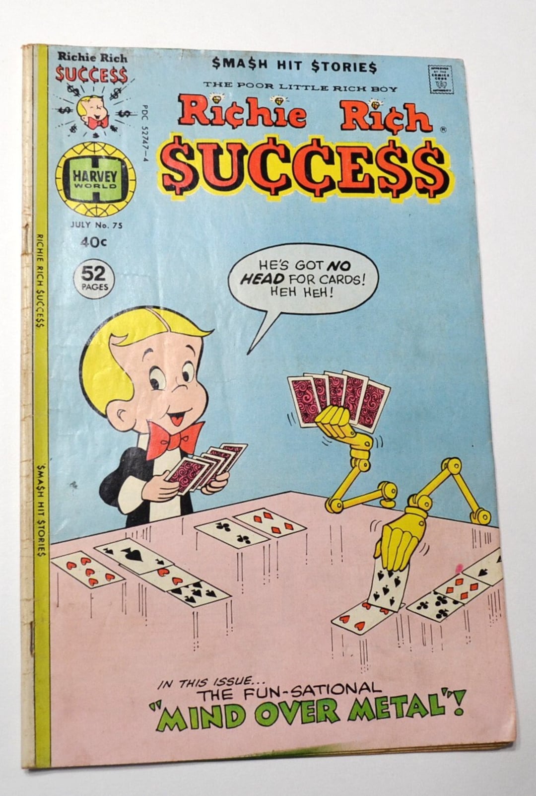 Vintage Richie Rich Success Comic Book No 75 - July 1977 - Etsy