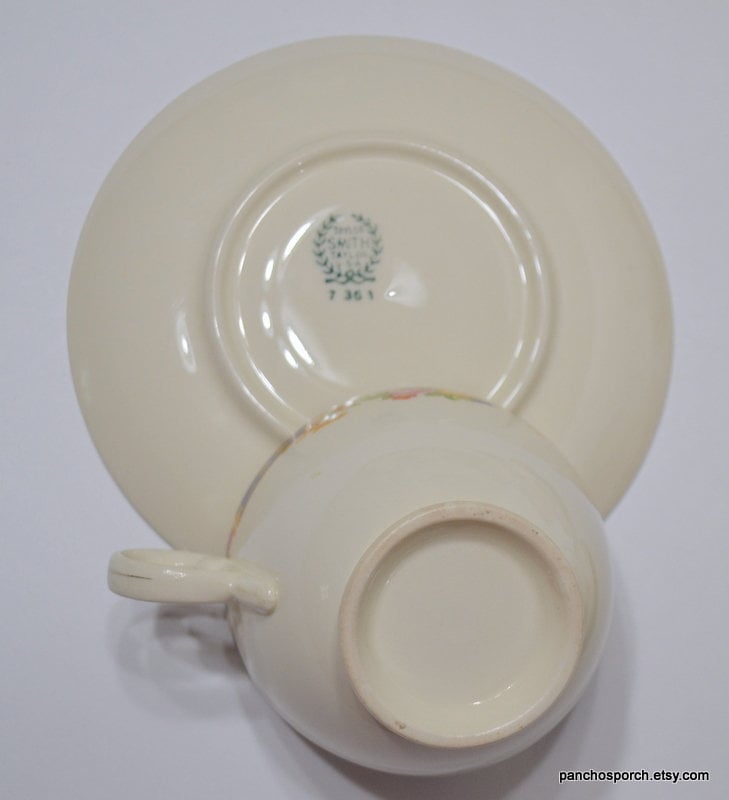 Vintage TST Floral Cup and Saucer Set(4): Art Deco Wedding China - Etsy