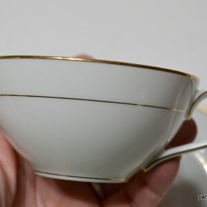 Vintage Noritake Neville Cup and Saucer Set(4): Beige Floral Gold Trim ...