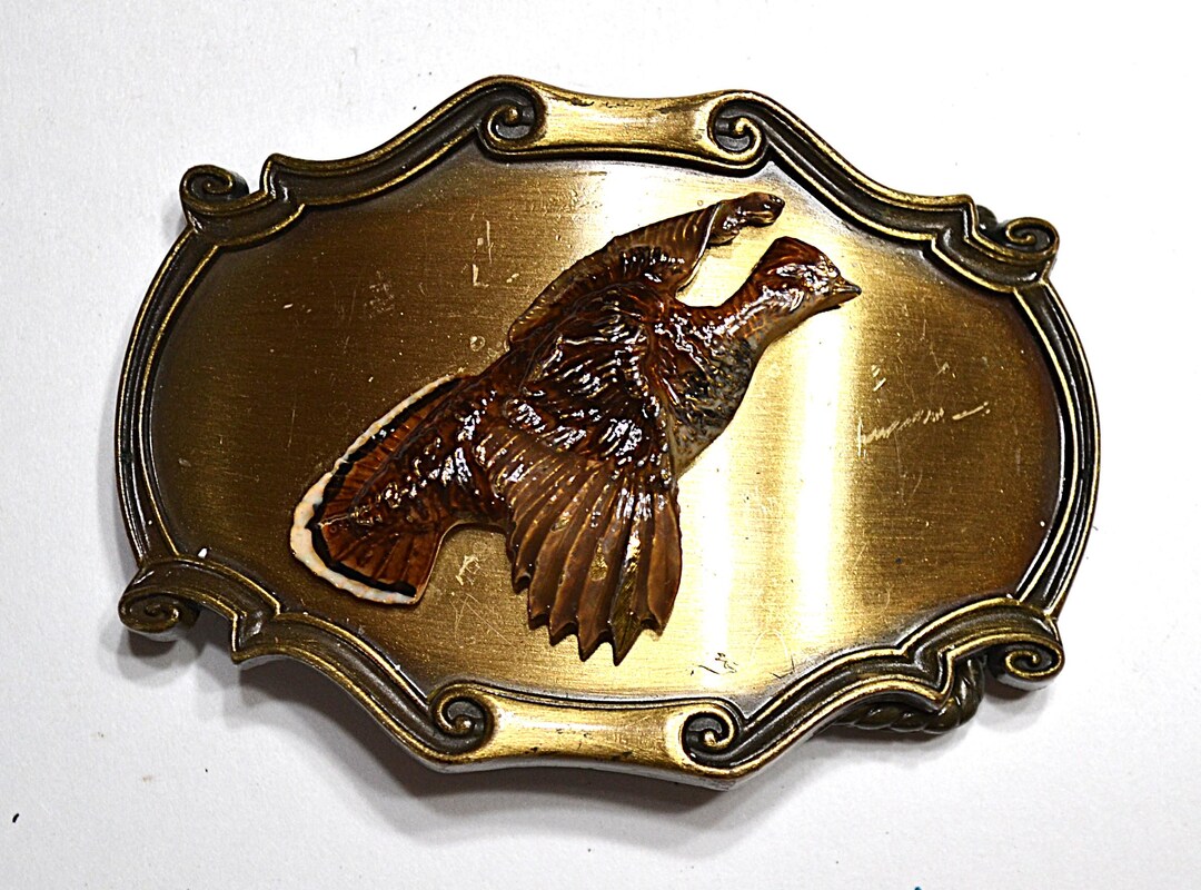 Vintage Flying Quail Belt Buckle Pheasant Outdoorsman Bird Wildlife ...