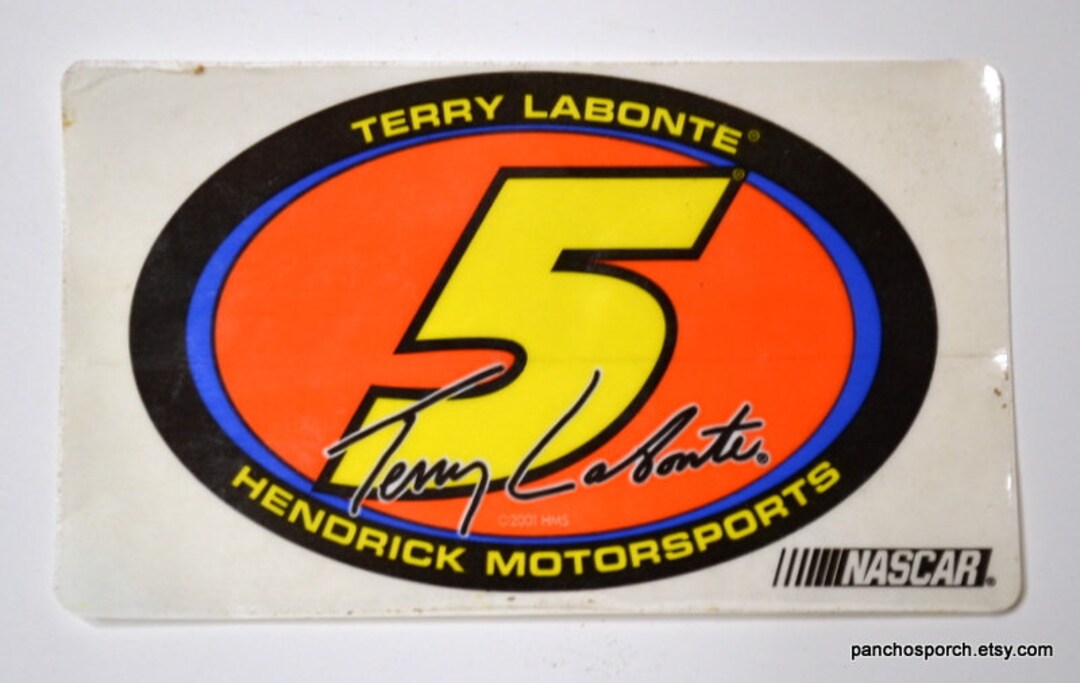 Vintage Terry Labonte No 5 Sticker Decal Hendricks Motorsports NASCAR ...