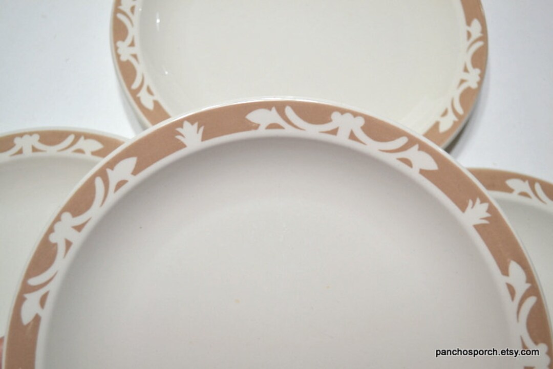 Vintage HOMER LAUGHLIN Dinner Plate Set of 4 Restaurant Ware Scroll ...