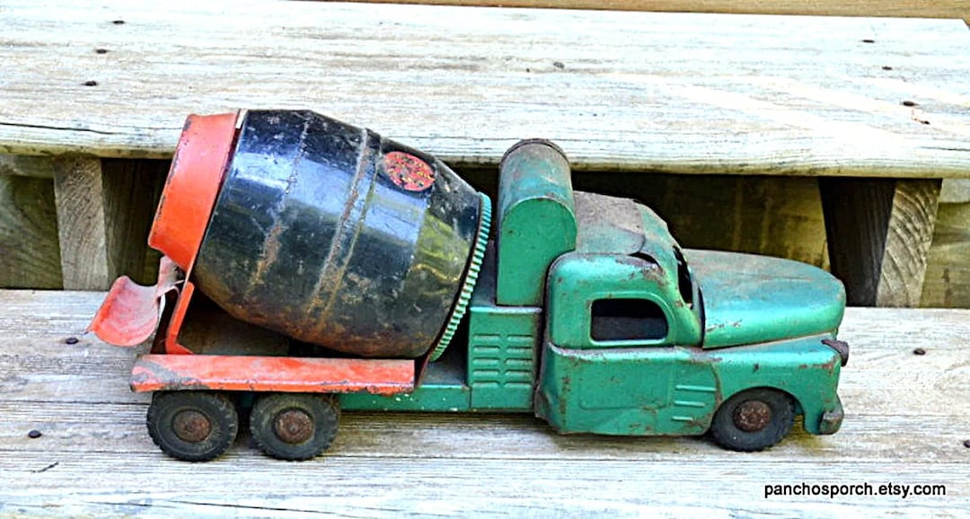Vintage Structo Cement Mixer Truck: 1950s Pressed Steel Toy - Etsy