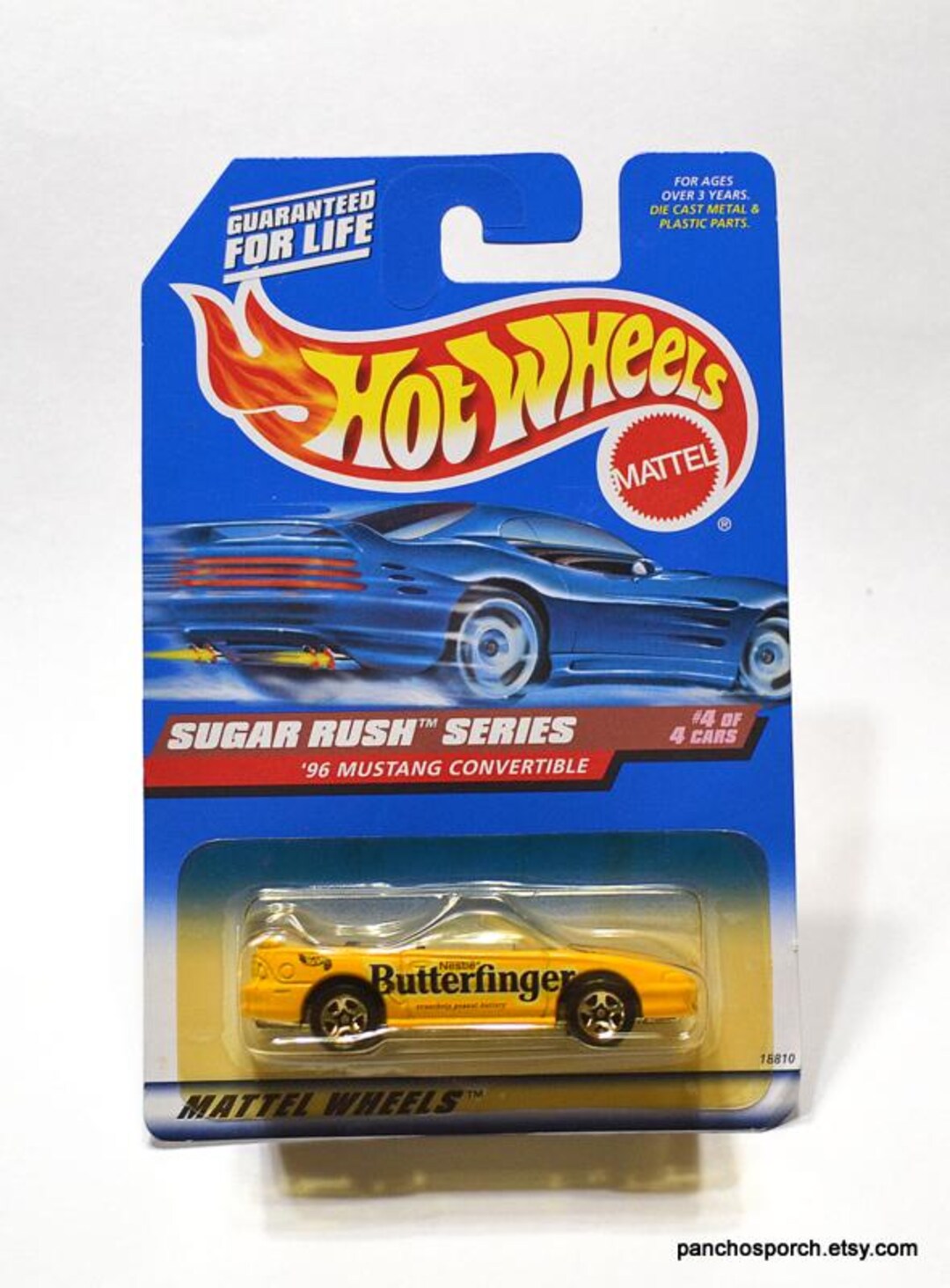 Vintage Hot Wheels 96 Mustang Convertible: 1998 Butterfinger Sugar Rush ...