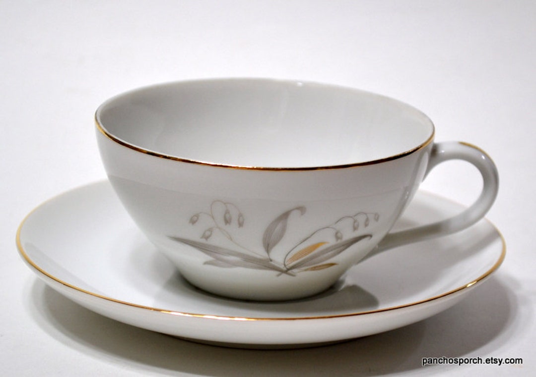 Vintage KAYSONS Golden Rhapsody Cup and Saucer Teacup Coffee Gray Gold ...