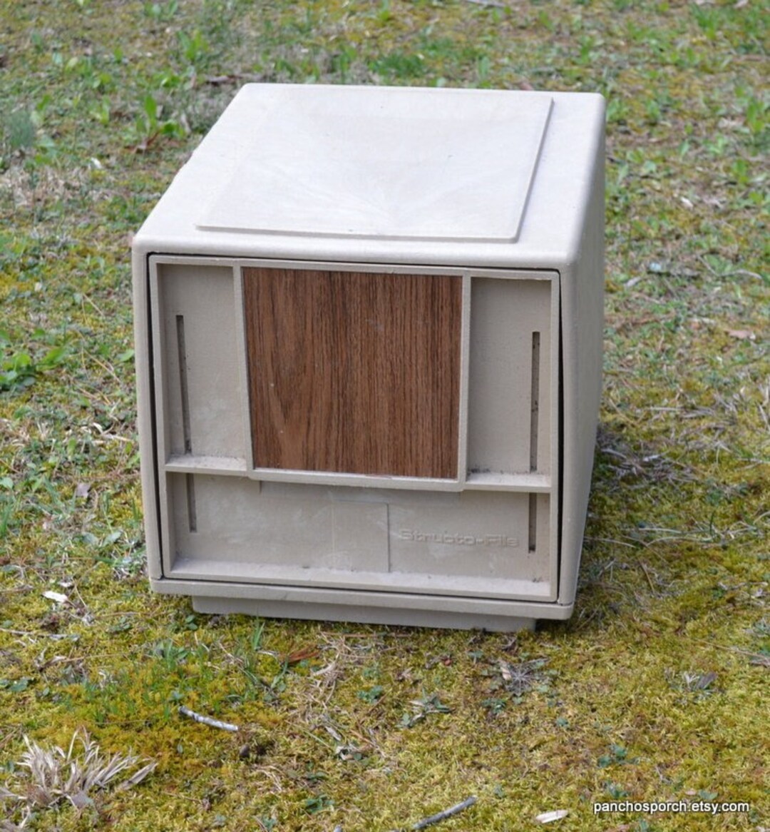 Vintage STRUCTO Plastic Filing Cabinet One Drawer Beige Heavy Plastic ...