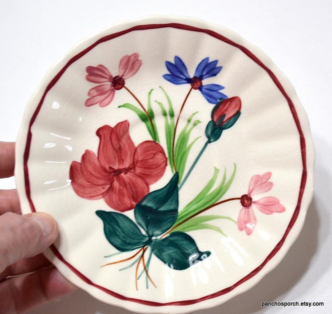 Vintage Blue Ridge Pottery Saucer: Elizabeth Floral Pattern, Southern ...