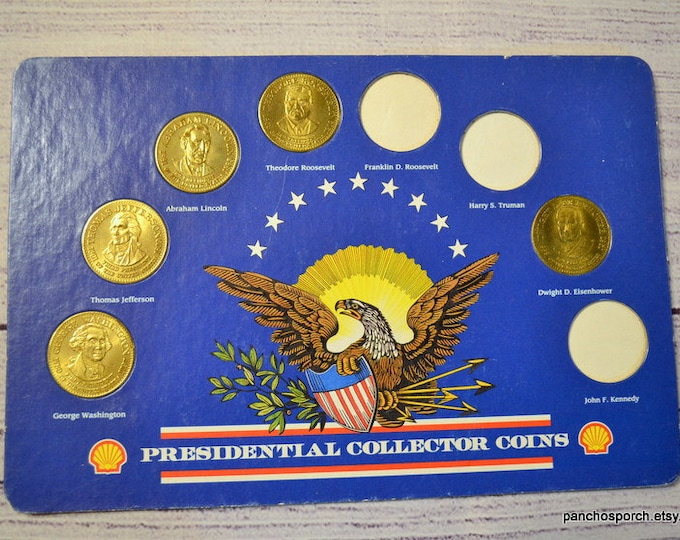 Vintage Shell Collector Coins United States Presidents 1992 Coin Game ...