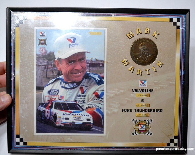 Vintage NASCAR Memorabilia Mark Martin No 6 Photo Token Medallion ...