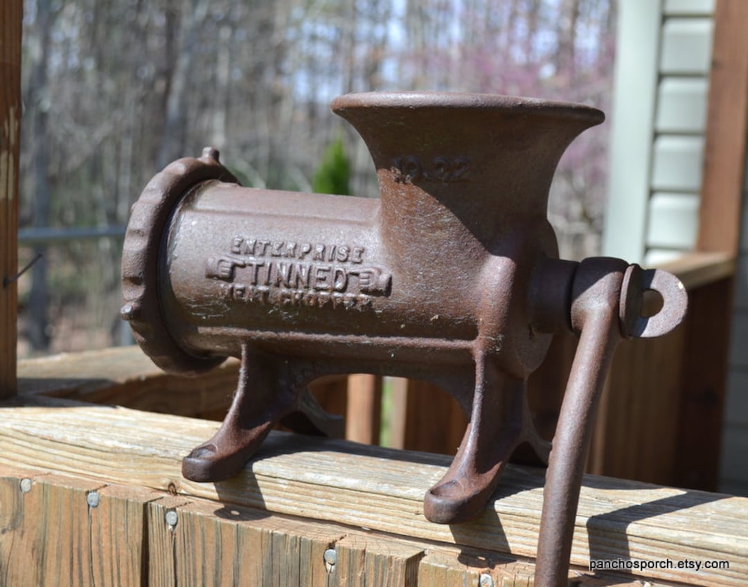 Vintage ENTERPRISE Tinned Meat Grinder Food Chopper Farmhouse Kitchen ...