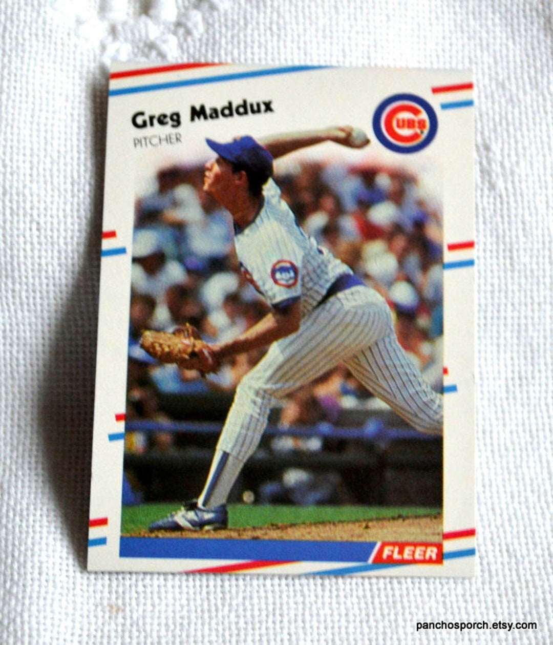 GREG MADDUX No 423 Baseball Card 1988 Fleer Trading Card Chicago Cubs ...