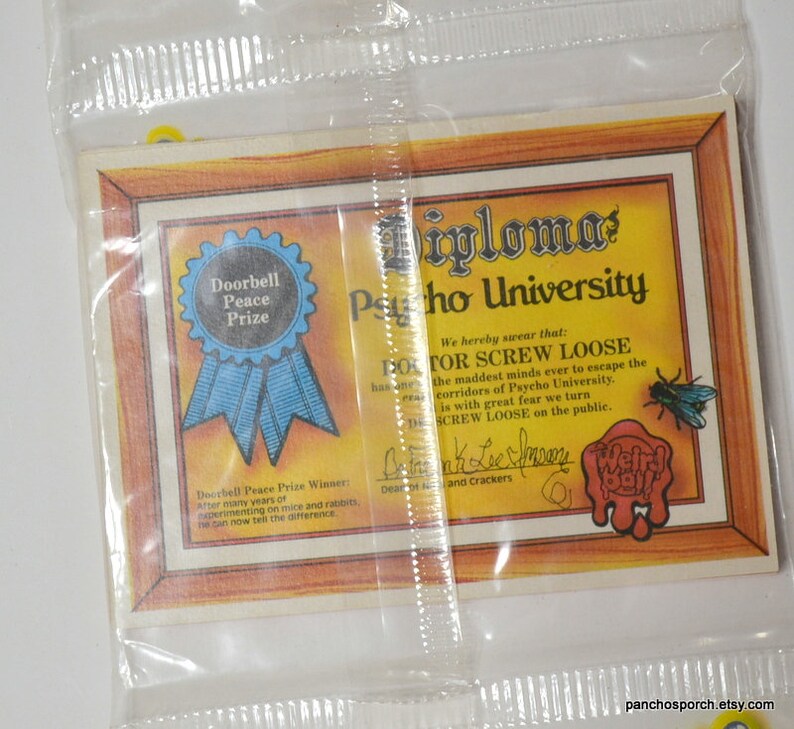 Vintage Weird Ball Cello Pack 24 Trading Cards 1986 Mel Appel - Etsy