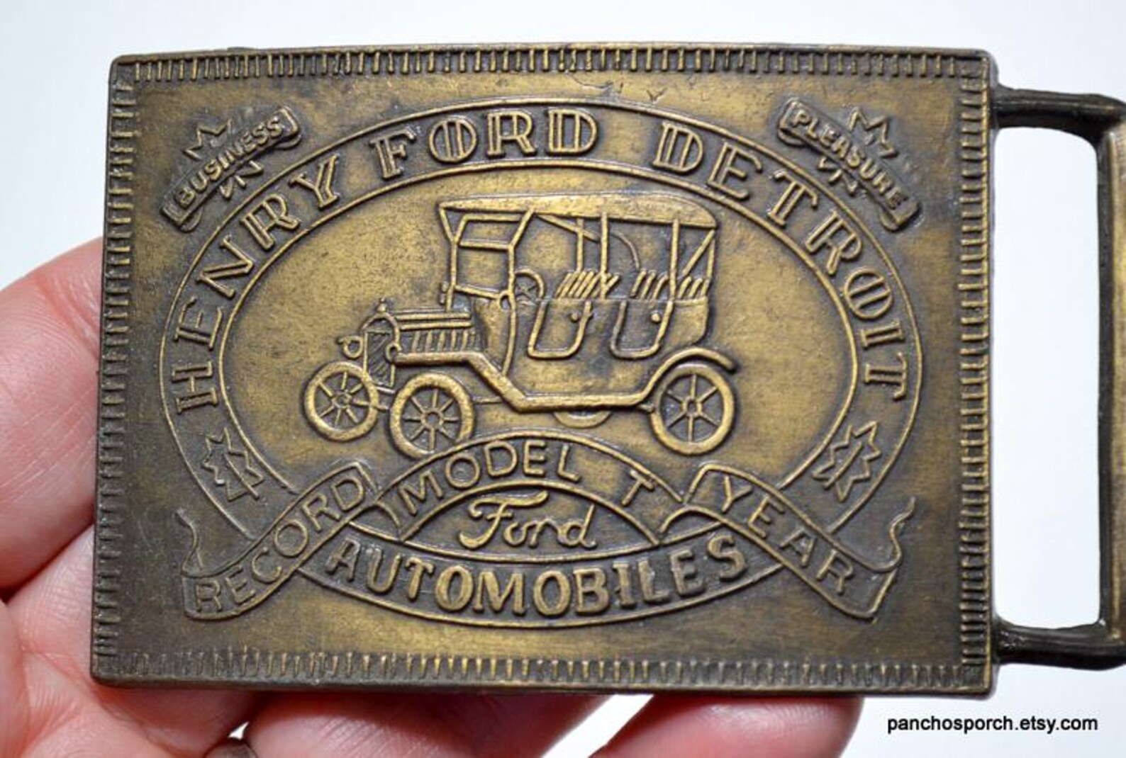 Vintage Henry Ford Detroit Belt Buckle: Model T Automobiles - Etsy