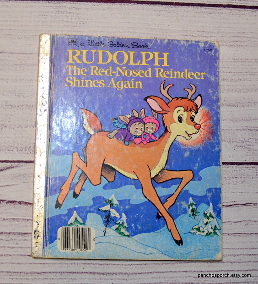 Vintage Rudolph Red Nosed Reindeer Shines Again Book Childrens Kids ...
