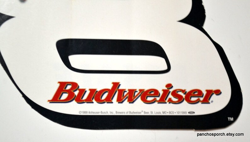Vintage Dale Earnhardt Jr Sticker Number 8 Budweiser Racing - Etsy
