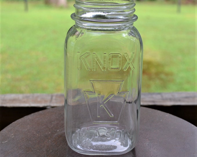 Vintage Knox Mason Jar 1 Quart Canning Jar No Lid 1940s Food Storage ...