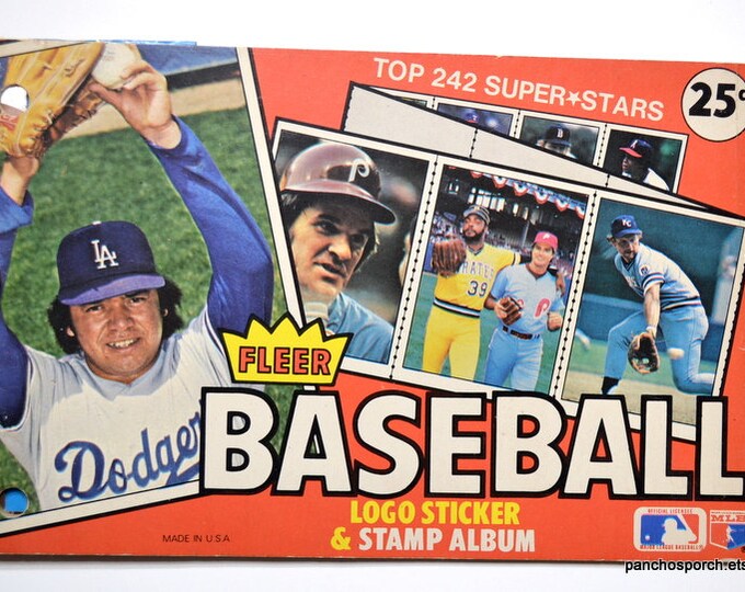 Vintage Fleer Baseball Logo Sticker Stamp Album 1982 MLB Collector Book ...