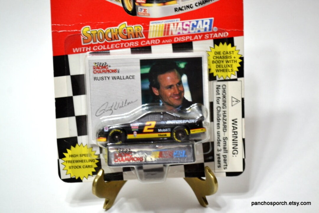 Vintage Rusty Wallace 2 Diecast Car 1/64 Scale 1995 Trading Card Stock ...