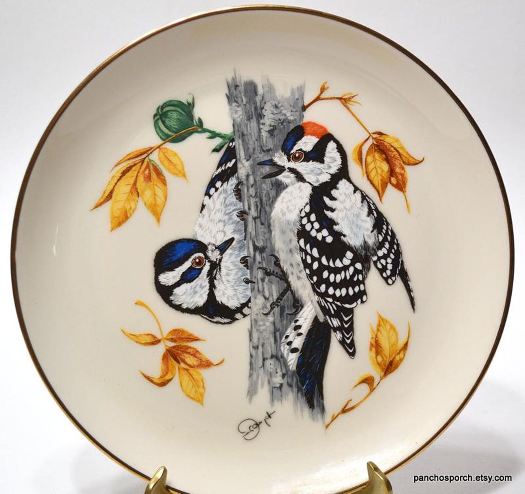 Vintage Gunther Granget Collector Plate: Autumn Woodpeckers, 1978 - Etsy