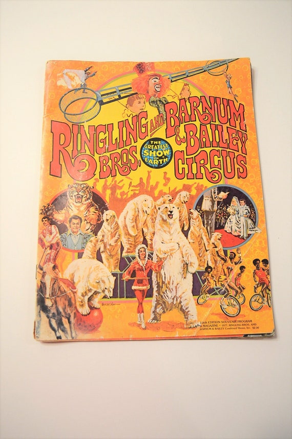 Vintage Ringling Bros Barnum Bailey Circus Program Magazine Etsy