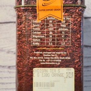 Vintage Rooibos Tea Metal Tins South African Red Tea Khoisan Containers ...