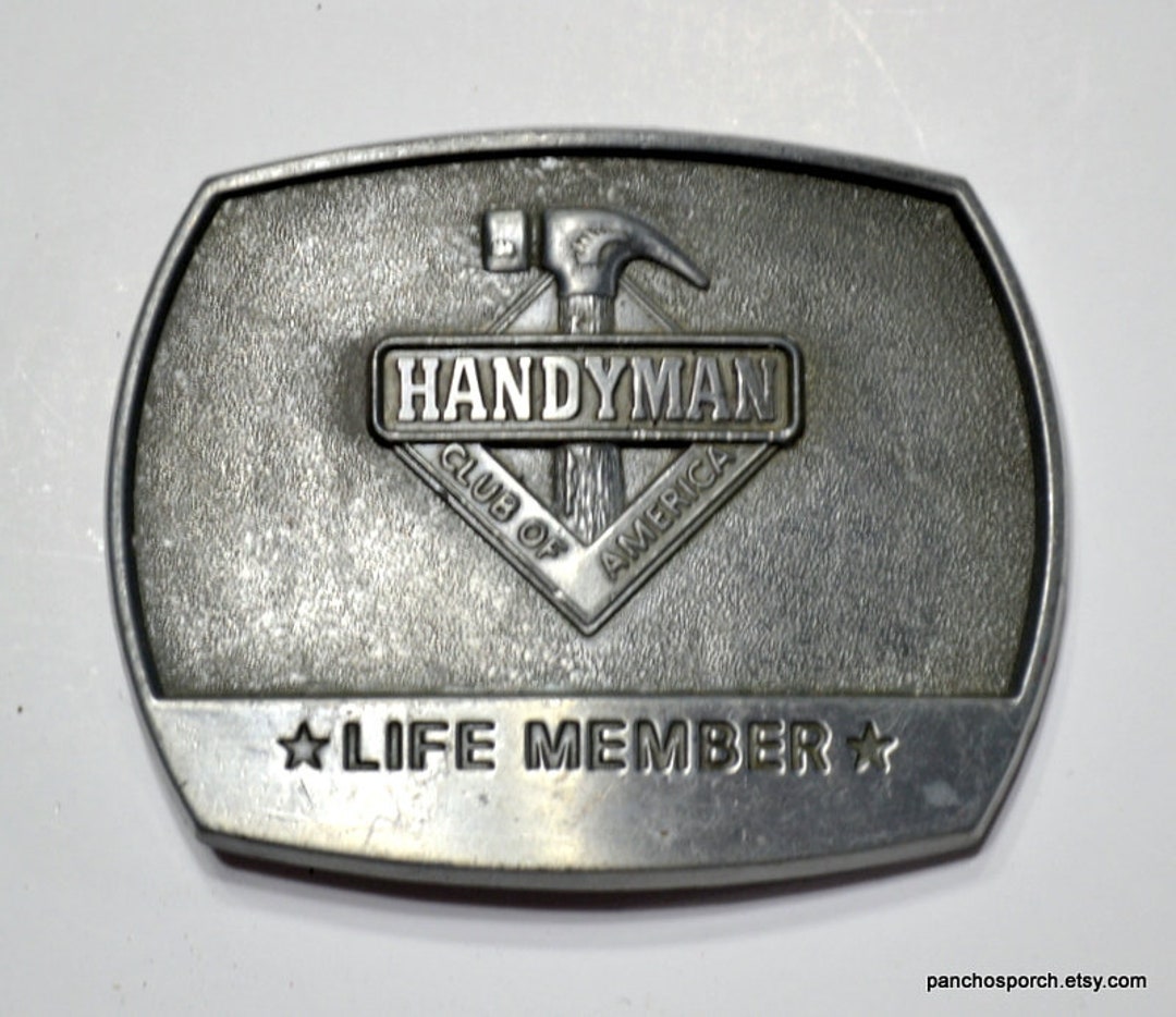 Vintage 1996 Handyman Club Belt Buckle: Western Accessory - Etsy