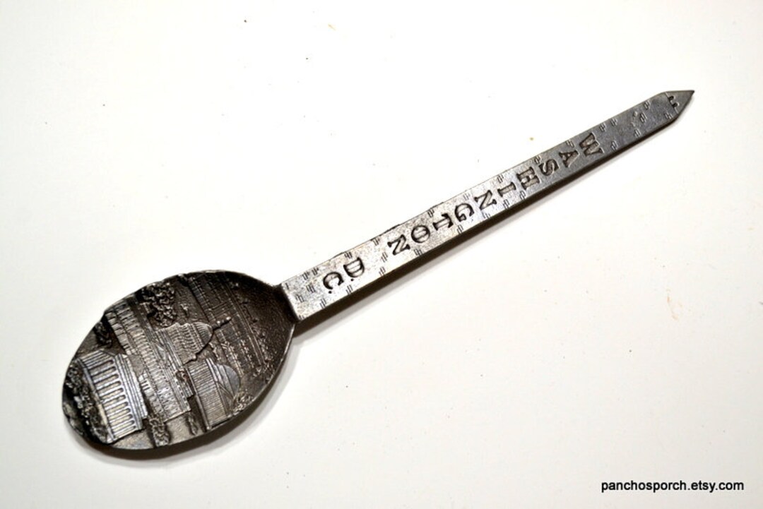 Vintage Washington DC Souvenir Spoon Pewter National Monuments Travel ...