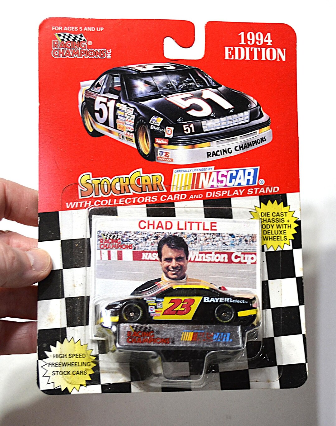 Vintage CHAD LITTLE Diecast Car: 1994 No. 23 NASCAR Racing Champions 1/ ...
