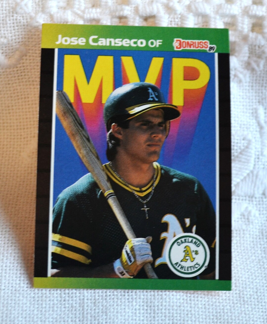 JOSE CANSECO BC5 Donruss MVP Baseball Card 1989 Mlb Althletics ...