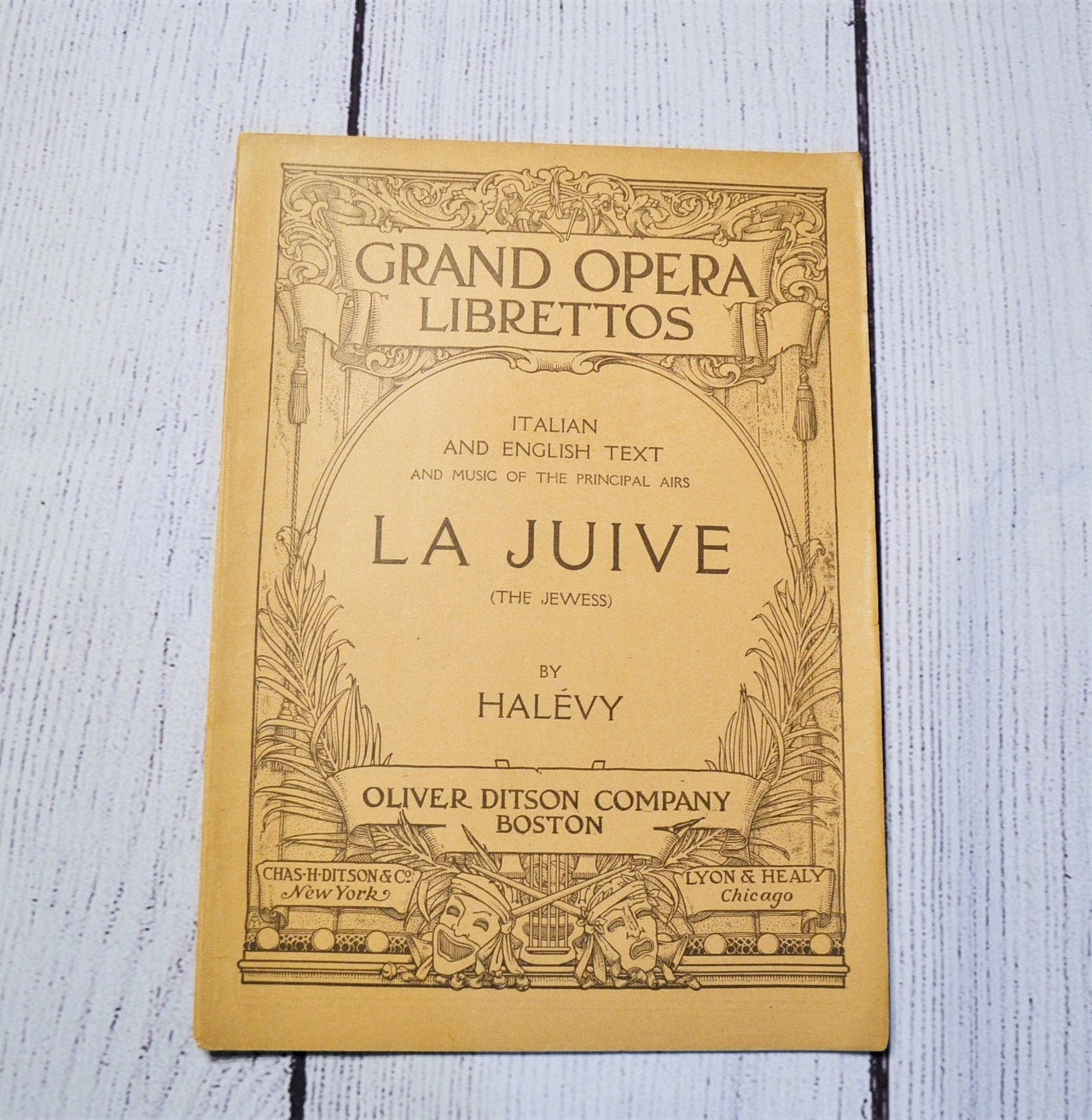 Vintage Grand Opera Libretto La Juive the Jewess Script Music | Etsy